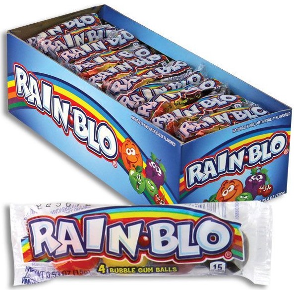 RAIN BLO BUBBLE GUM BALLS 48 CT - Metro Atlanta Wholesale