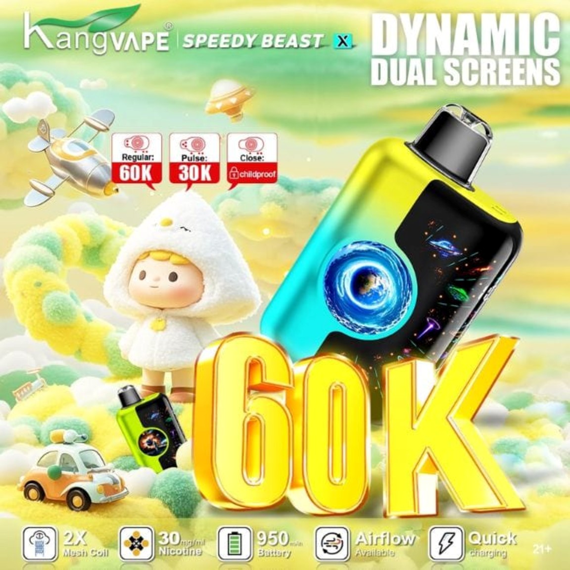 KANGVAPE SPEEDY BEAST X 60000 PUFFS 30ML 5CT - Metro Atlanta Wholesale