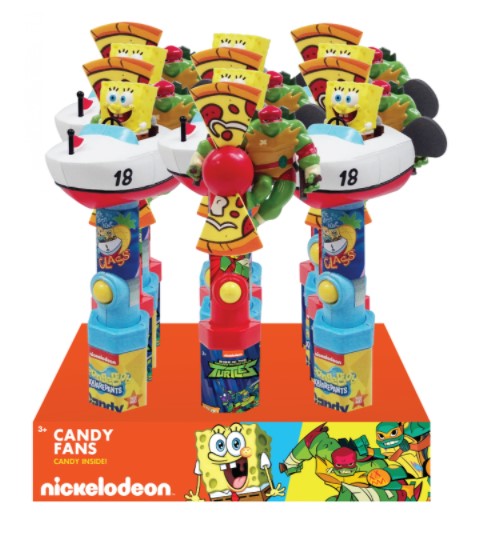 NICKELODEON CANDY FANS 12CT - Metro Atlanta Wholesale