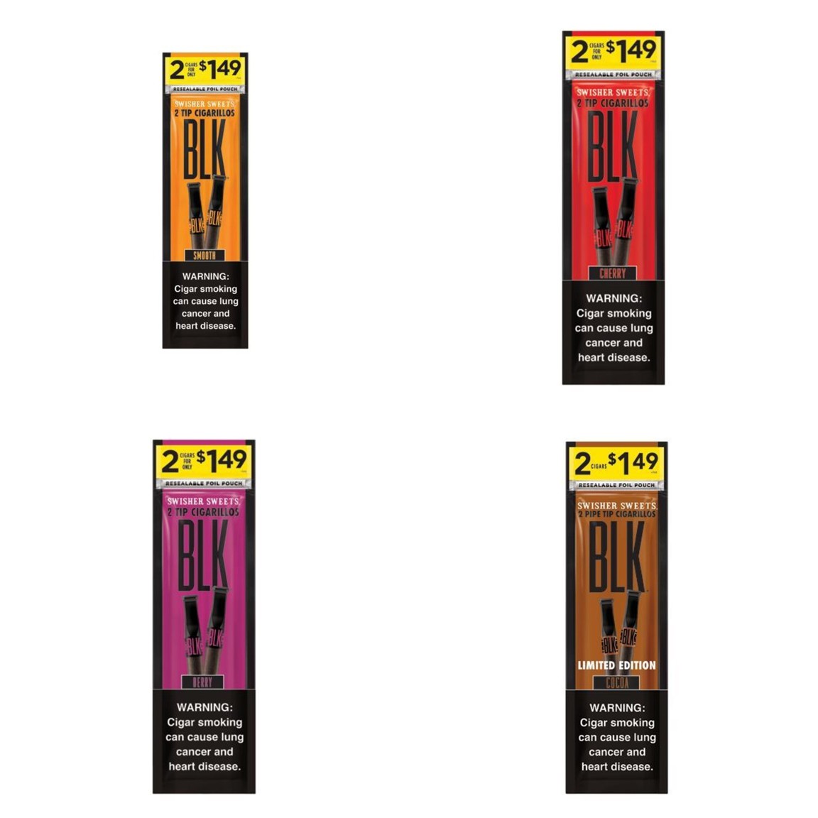 SWISHER SWEET BLK 2/1.49 2PK 15CT - Metro Atlanta Wholesale