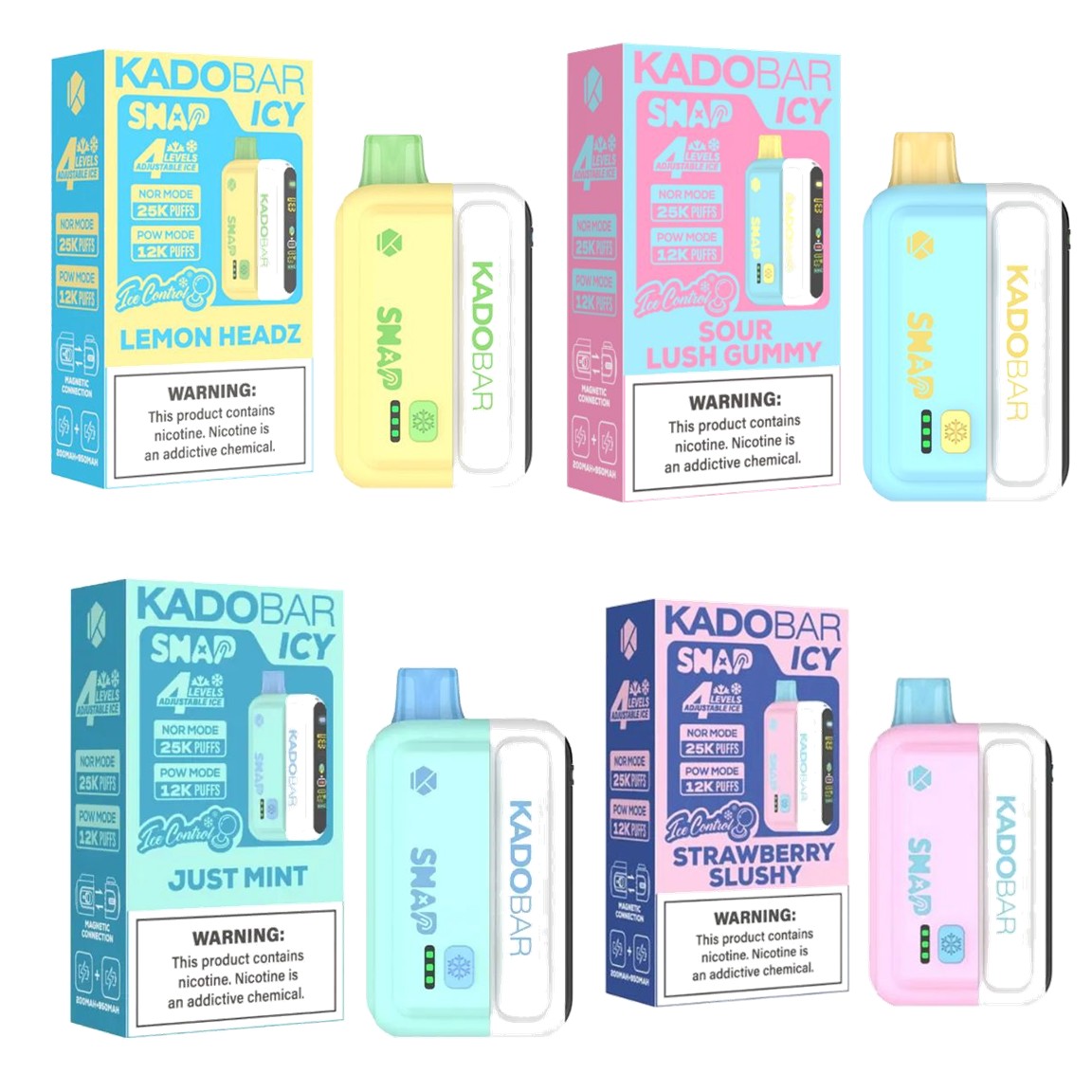 KADOBAR SNAP ICY 25K PUFFS DISPOSABLE KIT 5CT - Metro Atlanta Wholesale