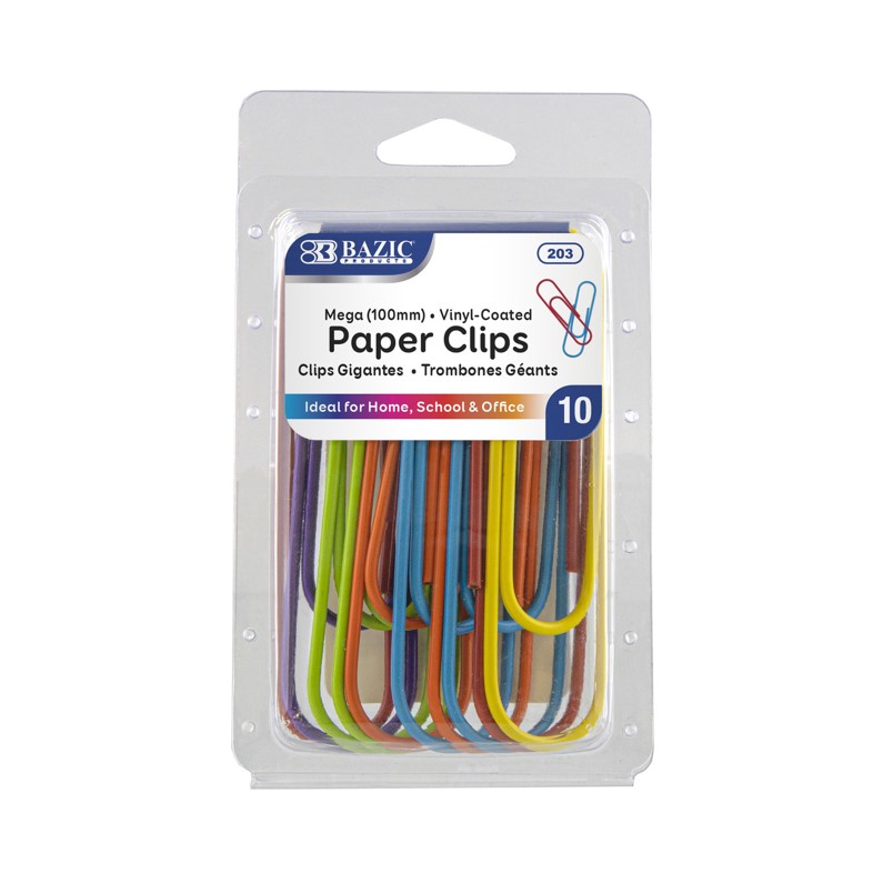 BAZIC PAPER CLIPS MEGA 10 CT - Metro Atlanta Wholesale