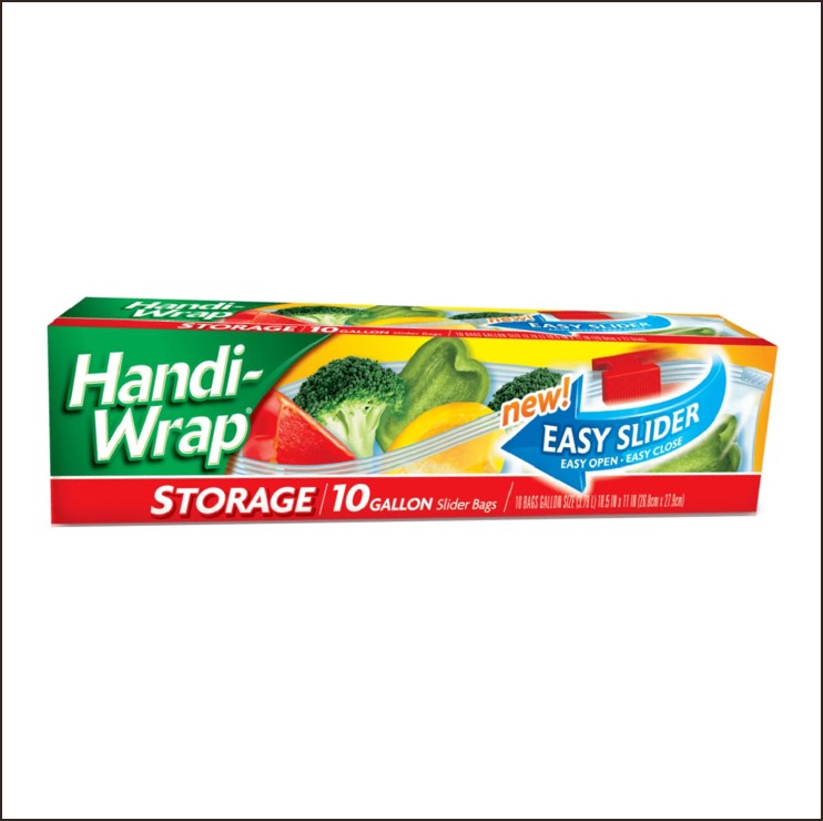 HANDI WRAP STORAGE GALLON ZIPPER 10 CT - Metro Atlanta Wholesale